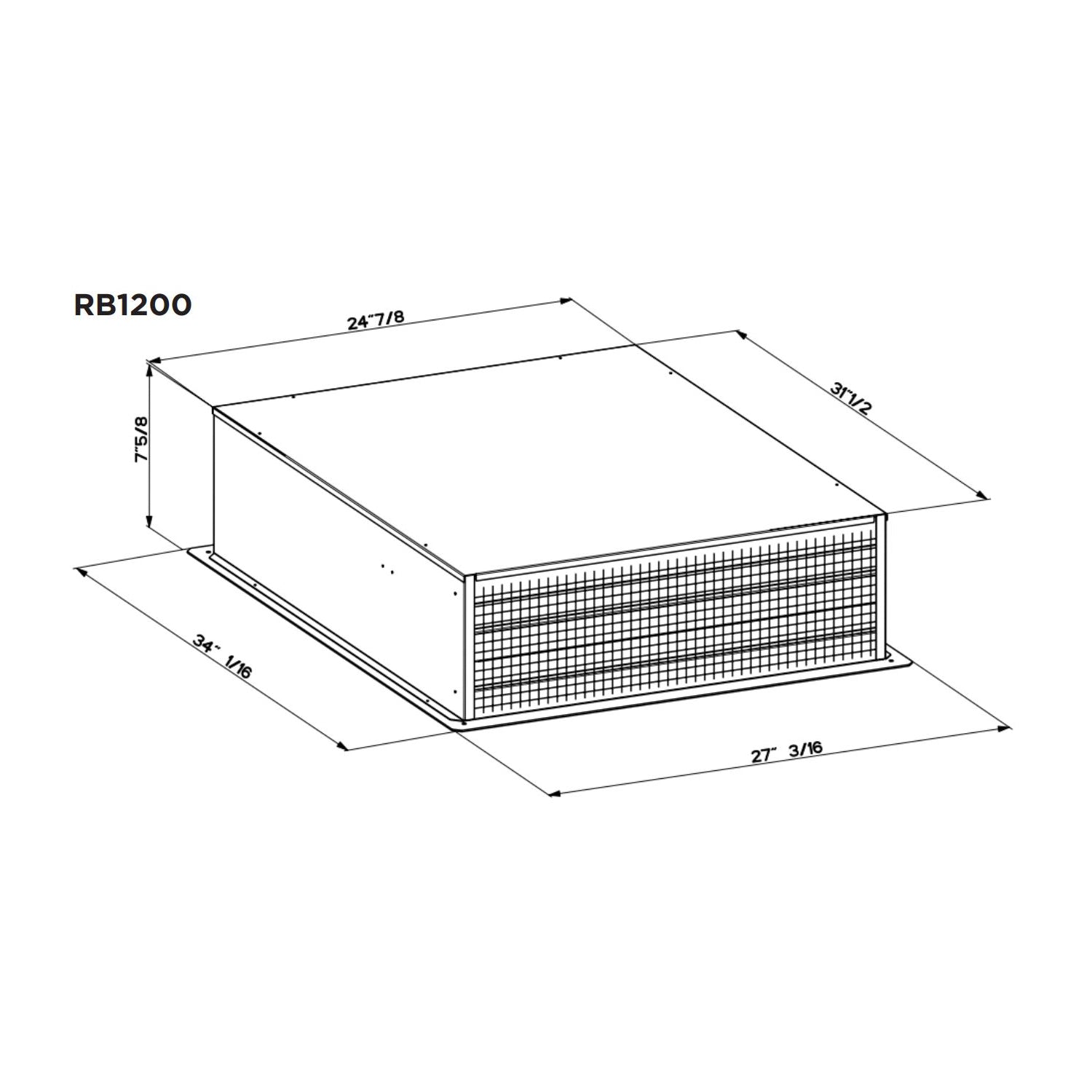 Remote blower motor, 1200 CFM, RB1200