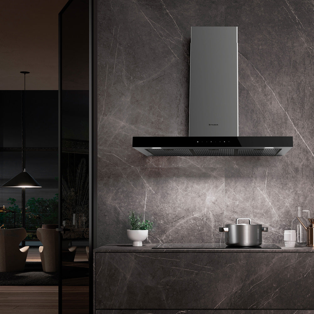 Stilo Glass 30" Wall Range Hood, Stainless Steel | Faber