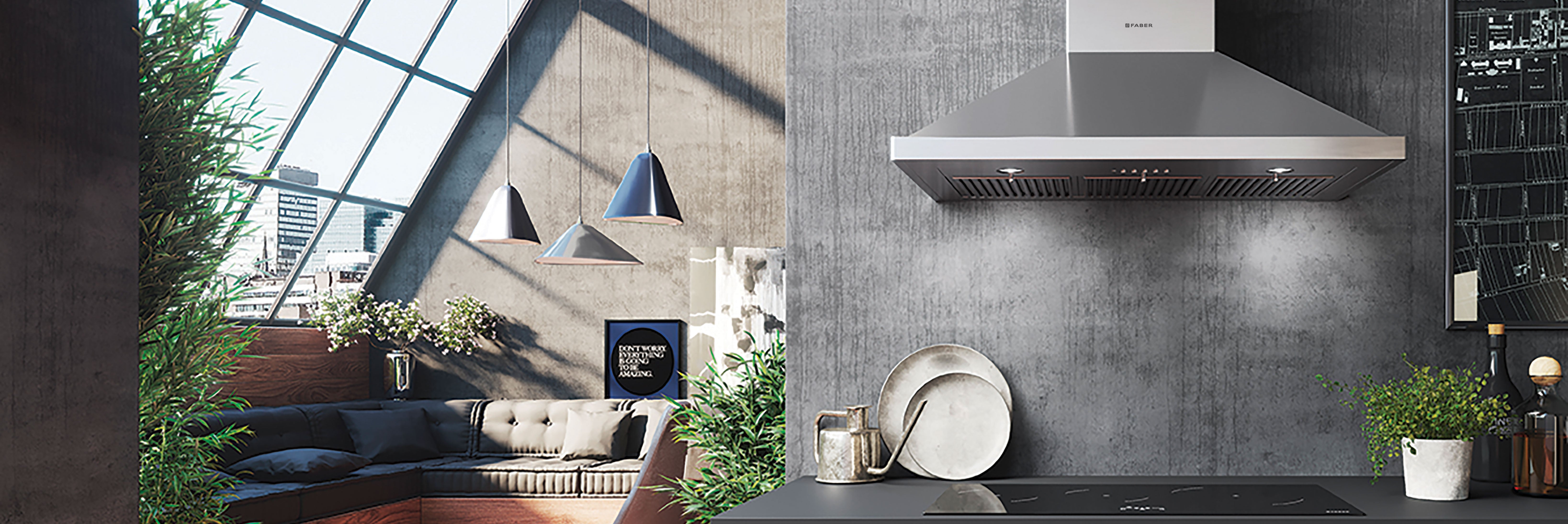 Wall Mounted Kitchen Hoods - Browse Chimney Hoods from Faber
